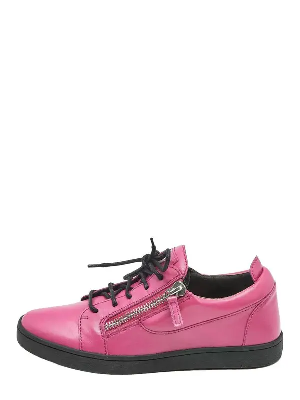 GIUSEPPE ZANOTTI Frankie Leather Zip Sneakers - Pink
