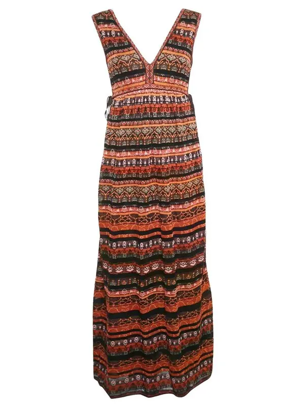 Missoni Striped Knit Maxi Dress - Orange