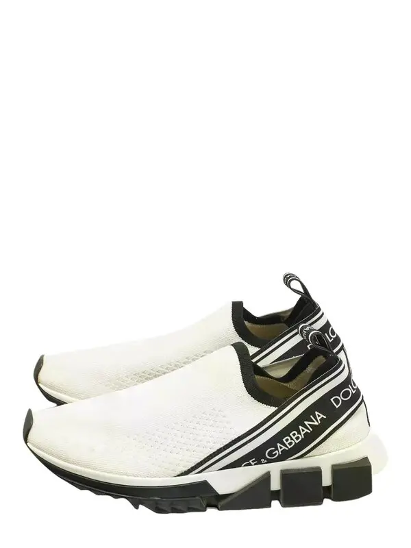 Dolce & Gabbana Sorrento Logo Knit Sneakers - White