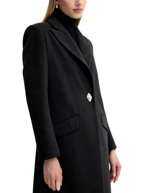 FRACOMINA Embellished-button Coat - Black