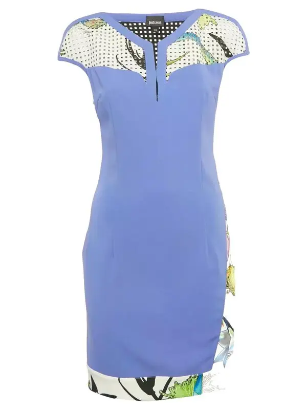 Just Cavalli Perforated-detail Dress - Purple