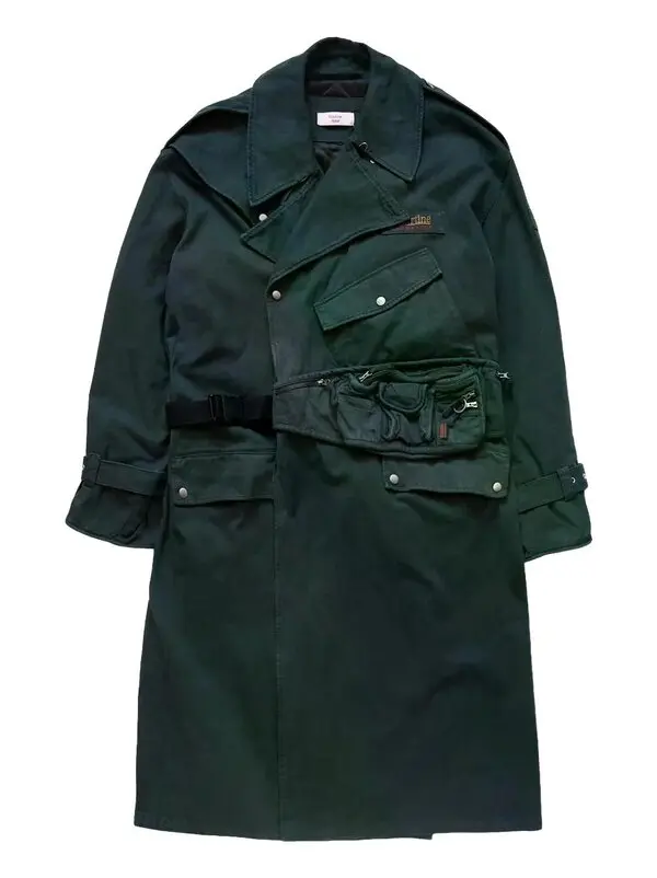Martine Rose Bumbag-detail Trench Coat - Green