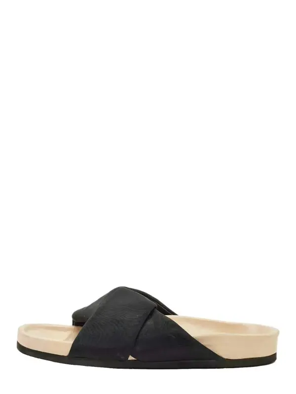 Celine Twist-strap Slides - Black