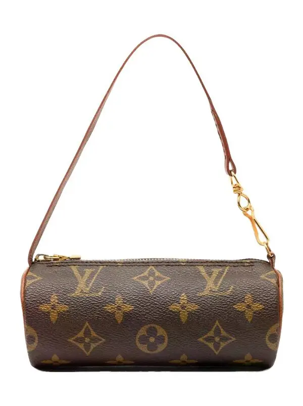 LOUIS VUITTON 1990-2020 Monogram Papillon Pochette Handbag - Brown