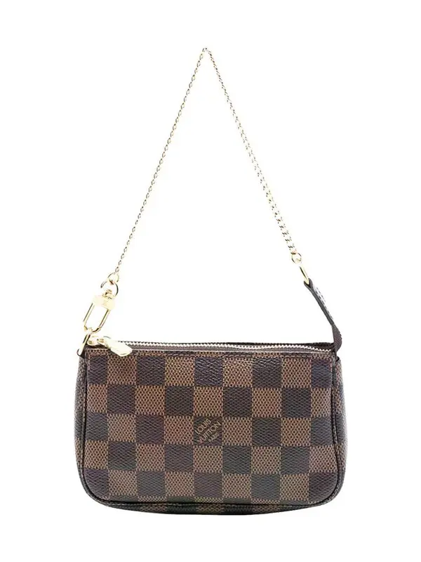 LOUIS VUITTON Damier Ebene Mini Pochette Accessoires - Brown