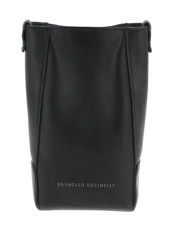Brunello Cucinelli Nappa Leather Mobile Phone Case - Black