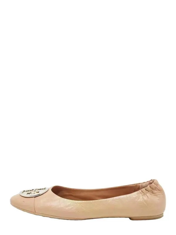Tory Burch Caroline Leather Ballet Flats - Neutrals