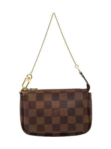 LOUIS VUITTON Damier Ebene Mini Pochette Accessoires - Brown