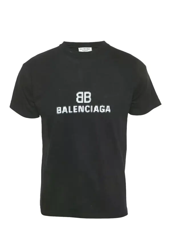 Balenciaga Short-sleeve Crew-neck T-shirt - Black