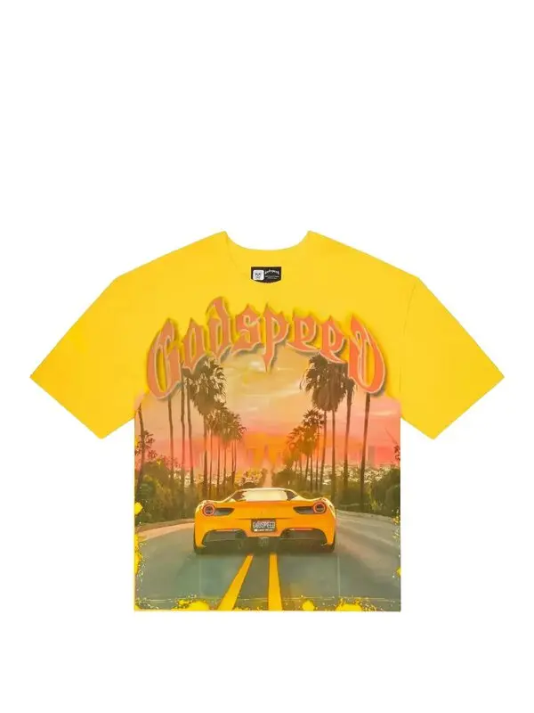 GODSPEED Sunset Blvd T-shirt - Yellow