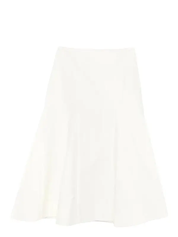 RÓHE A-line Midi Skirt - White