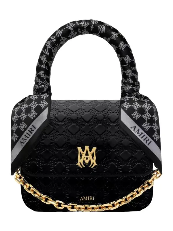 Amiri Micro Ma Quad Embossed Tote Bag - Black