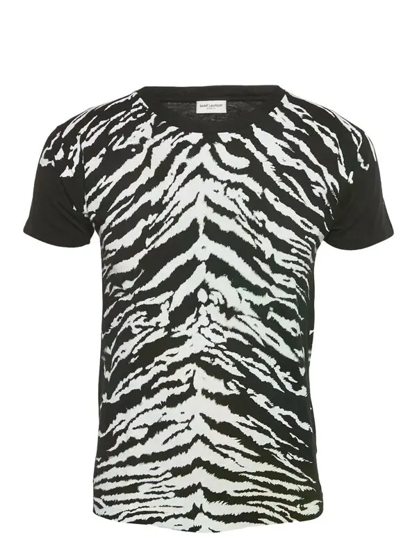 Saint Laurent Animal-print T-shirt - Black