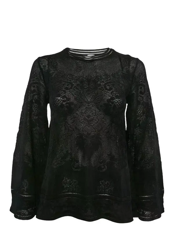 Missoni Flared-pattern Long-sleeve Blouse - Black