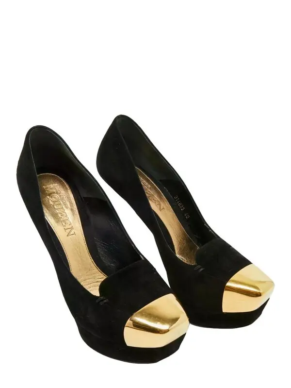 Alexander McQueen Heeled Suede Pumps - Black