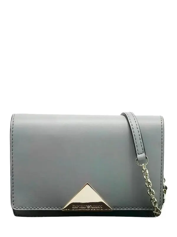 Emporio Armani Astrid Chain-strap Leather Cross Body Bag - Grey