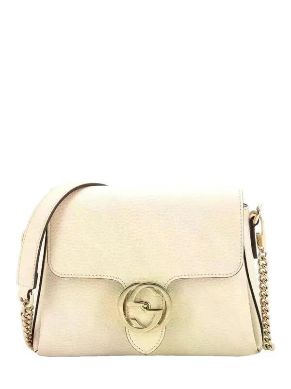 Gucci Interlocking Chain Leather Crossbody Bag - Neutrals