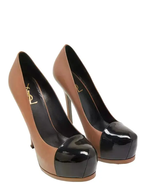 Saint Laurent Tribtoo Platform Pumps - Brown