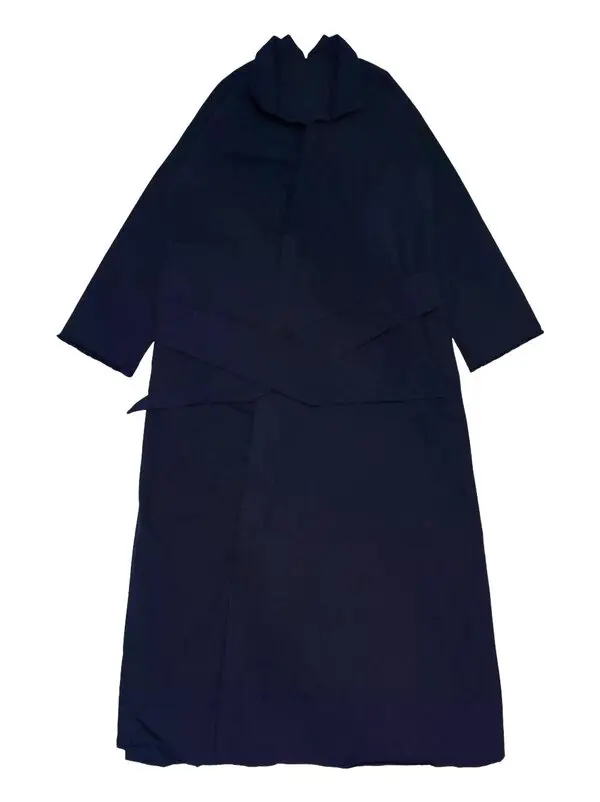 DANIELA GREGIS Belted Wrap Coat - Blue