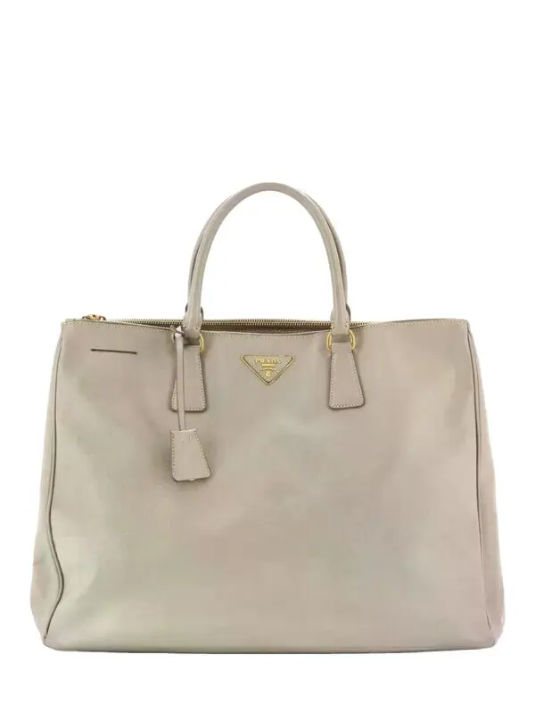 Prada Saffiano Leather Xl Tote Bag - Grey