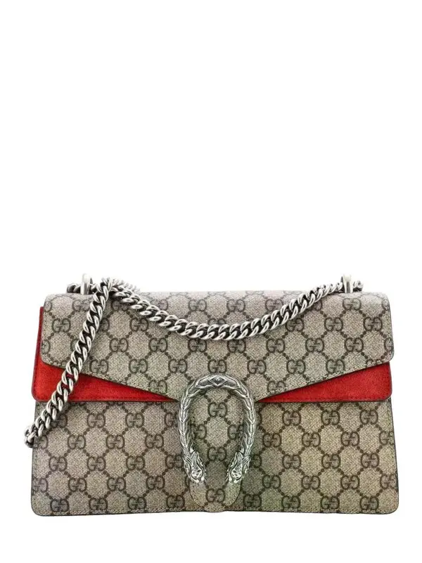 Gucci Dionysus Small Shoulder Bag Gg Coated Canvas - Brown
