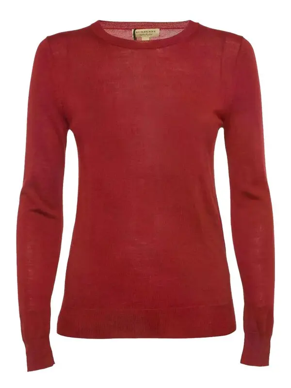 Burberry Merino-wool Elbow-patch Sweater - Red