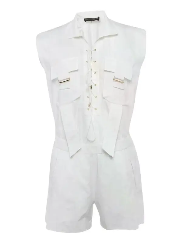 Alexandre Vauthier Drawstring-detail Playsuit - White