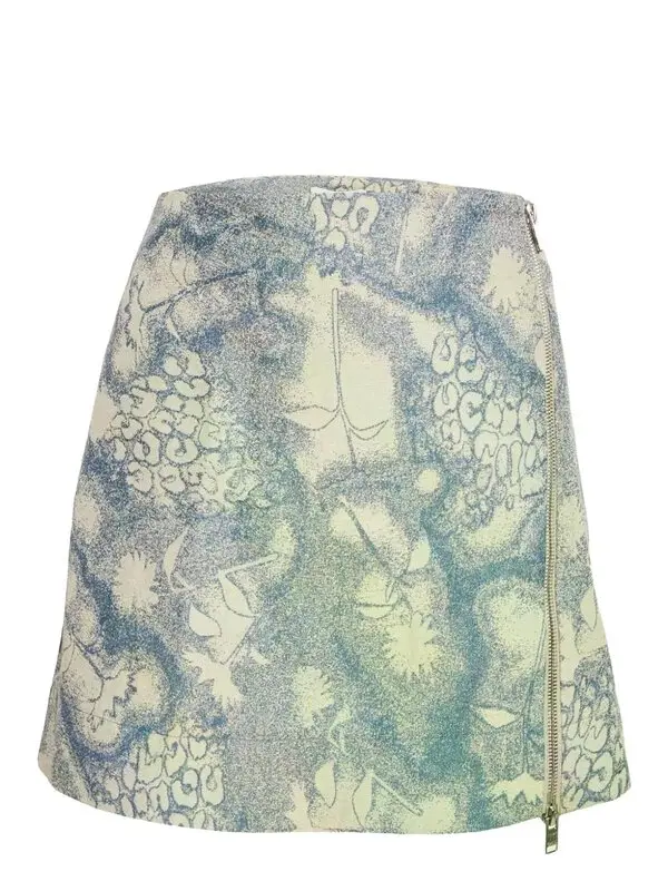 GANNI Jacquard Mini Skirt - Neutrals