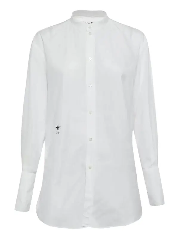 Dior Embroidered Poplin Shirt - White