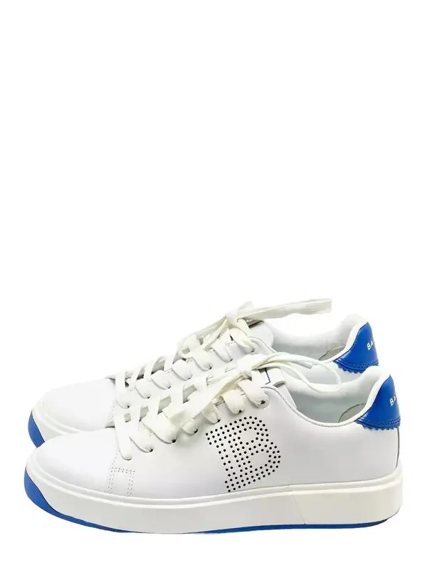 Balmain Lace-up Leather Sneakers - White