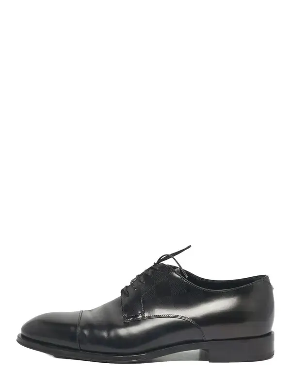 LOUIS VUITTON Embossed Leather Lace-ups - Black
