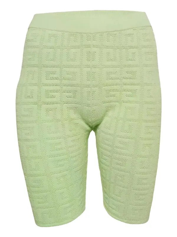 Givenchy 4g Monogram Mesh Biker Shorts - Green