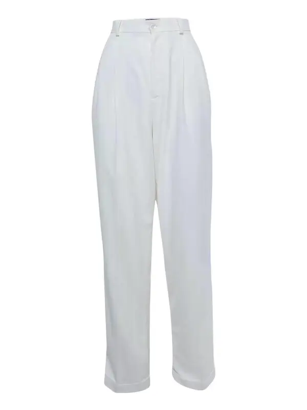 Ralph Lauren Purple Label Wool Trousers - White