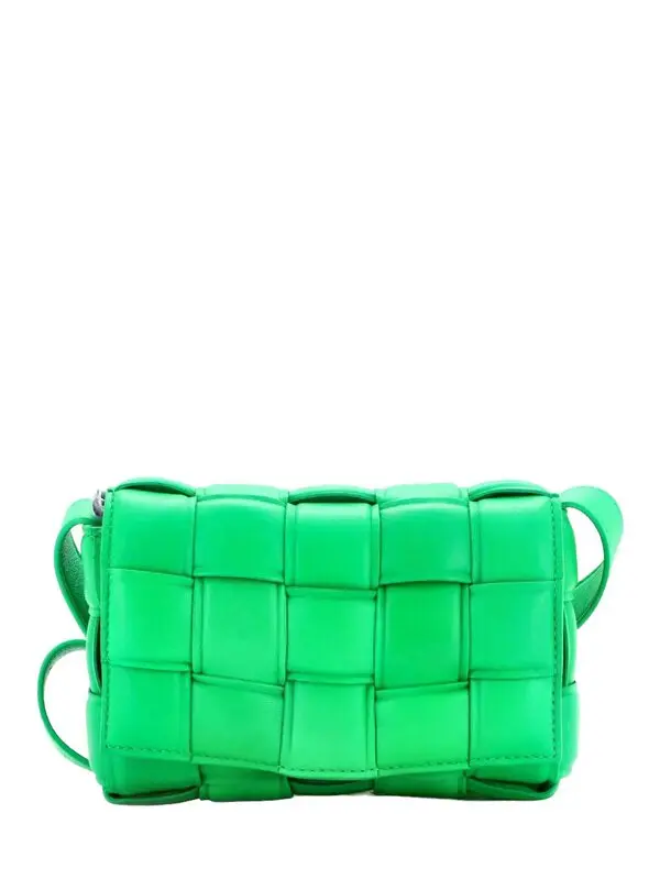 Bottega Veneta Cassette Padded Maxi Intrecciato Small Crossbody Bag Leather - Green