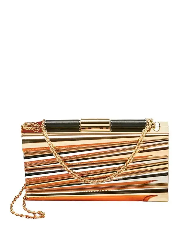 FERRAGAMO X Sara Battaglia Metal Sinila Clutch - Gold