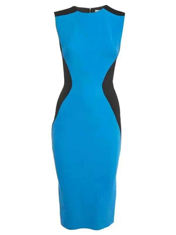 Victoria Beckham Paneled Midi Dress - Blue