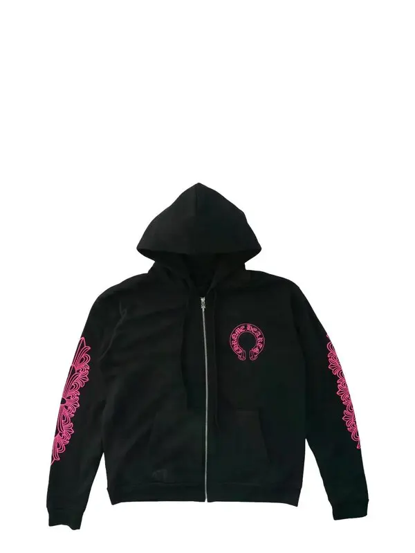 Chrome Hearts Horseshoe Zip-up Hoodie - Black