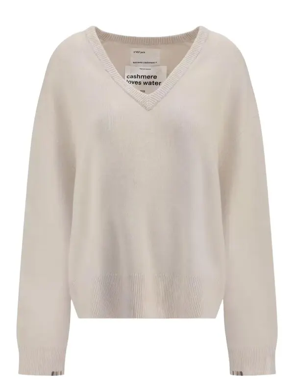 EXTREME CASHMERE X N°457 Jack V-neck Sweater - Neutrals