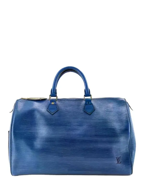 LOUIS VUITTON Speedy Handbag Epi Leather 40 Satchel - Blue