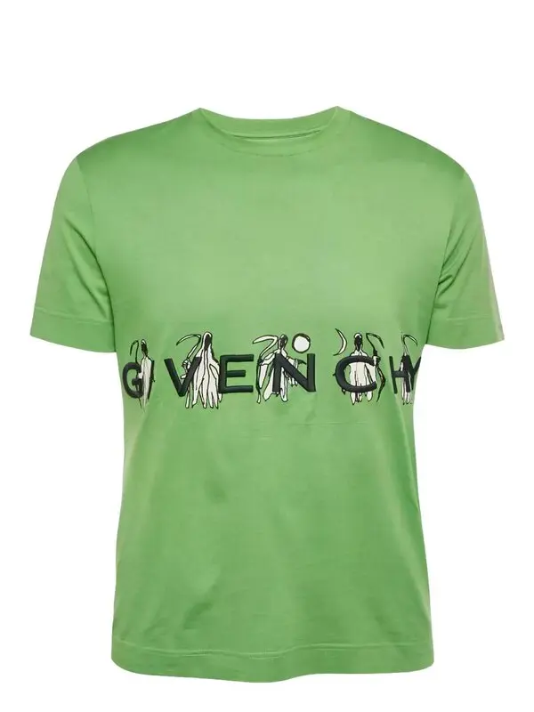 Givenchy Logo Embroidered T-shirt - Green