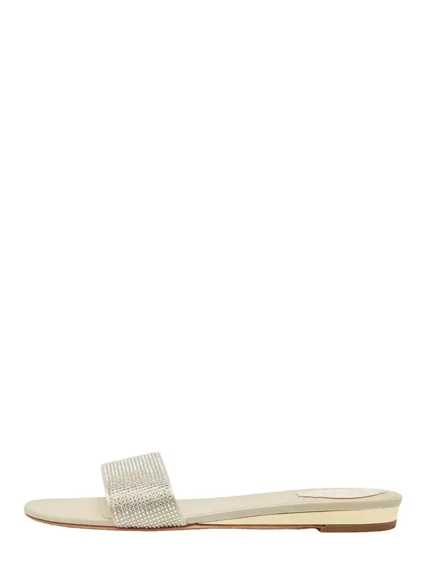 Rene Caovilla Crystal-embellished Wedge Sandals - Neutrals