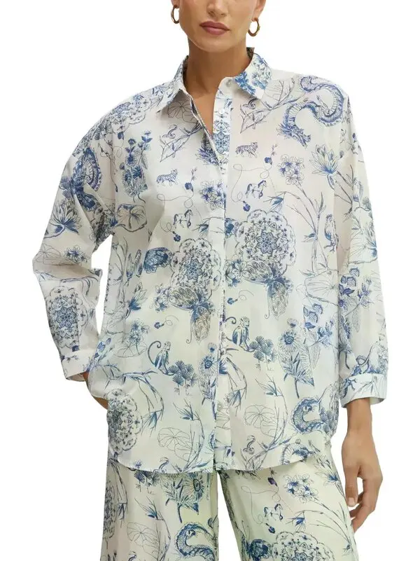 FRACOMINA Floral-print Shirt - White