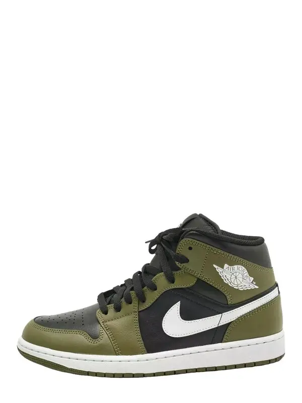 JORDAN Air 1 High Leather Sneakers - Green