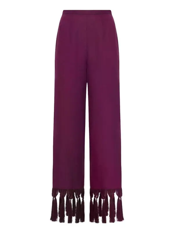 TALLER MARMO Marlino Fringed Trousers - Purple