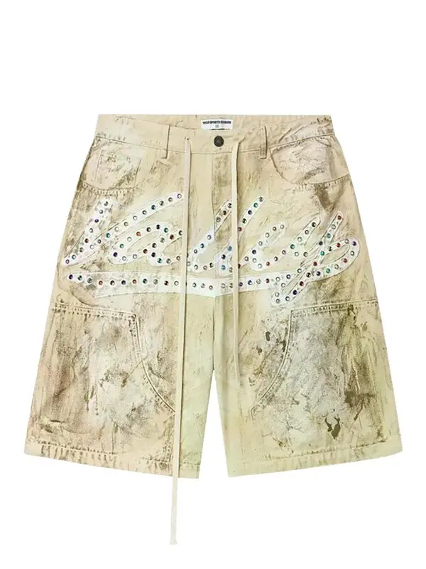 VALE Embellished Shorts - Neutrals