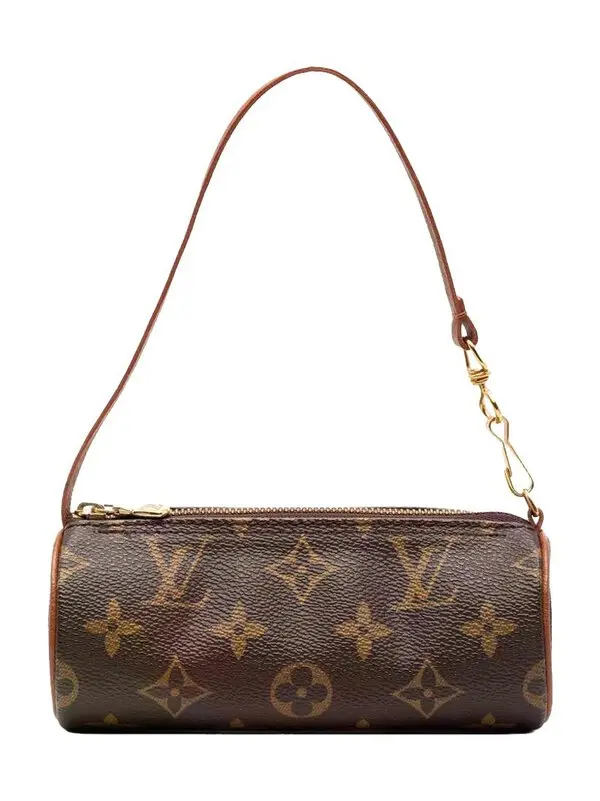 LOUIS VUITTON 1990-2025 Monogram Papillon Pochette Handbag - Brown