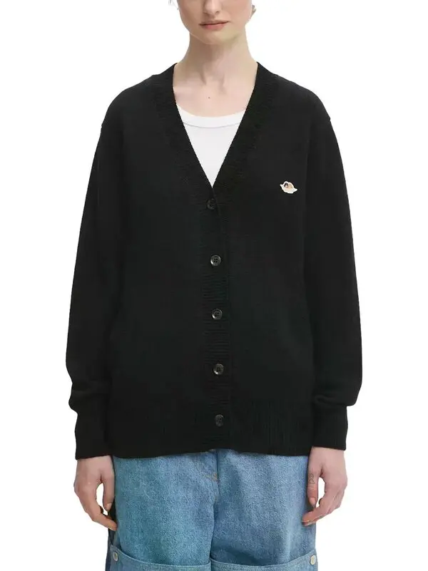 Fiorucci Angels-patch Button-fastening Cardigan - Black