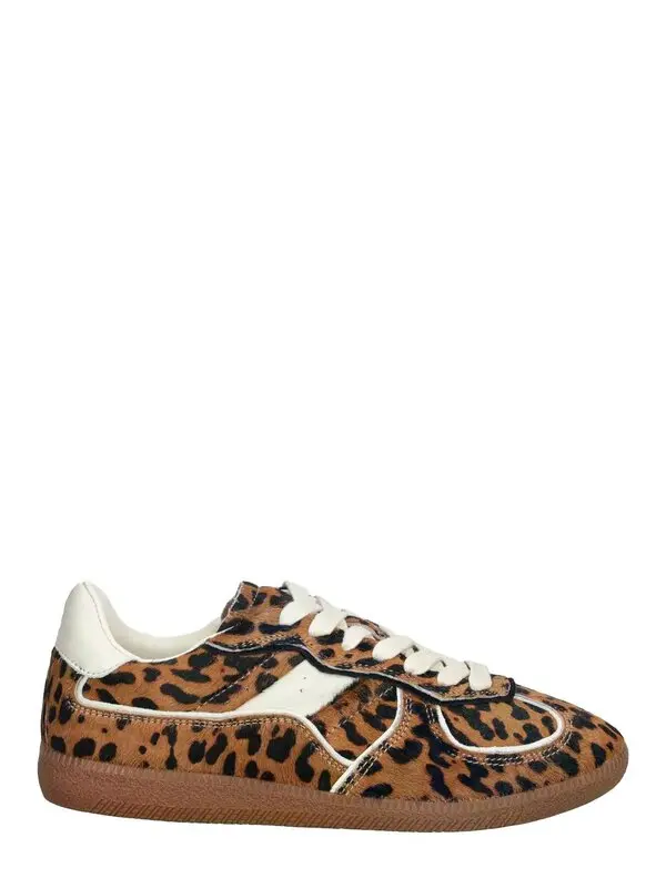 NOKWOL August Leopard Lace-up Trainers - Brown