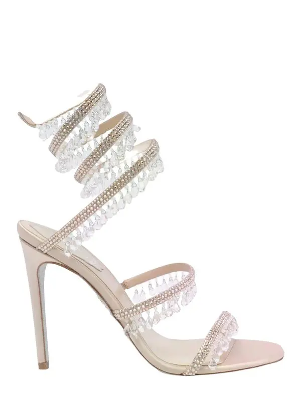Rene Caovilla Chandelier Crystal Embellished Sandals - Neutrals