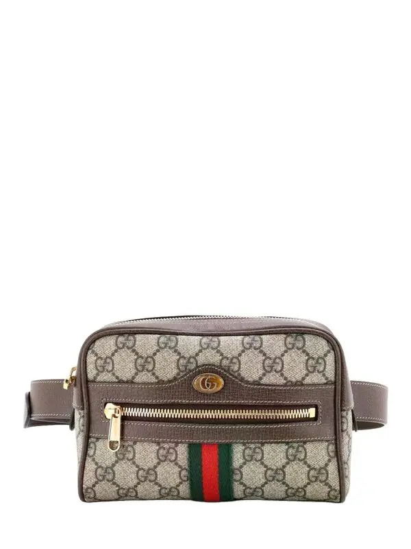 Gucci Ophidia Gg Coated Canvas Small Belt Bag - Brown